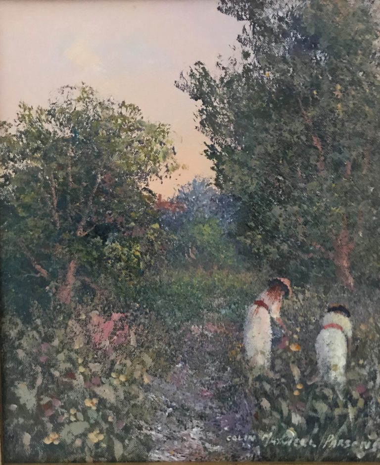 Colin Maxwell Parsons. Gathering Flowers. SOLD – Hayward Antiques